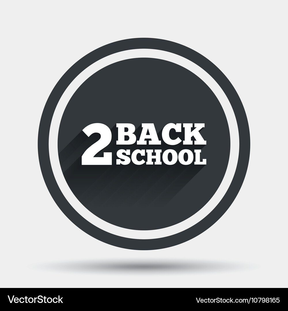 Back to school sign icon 2 symbol Royalty Free Vector Image