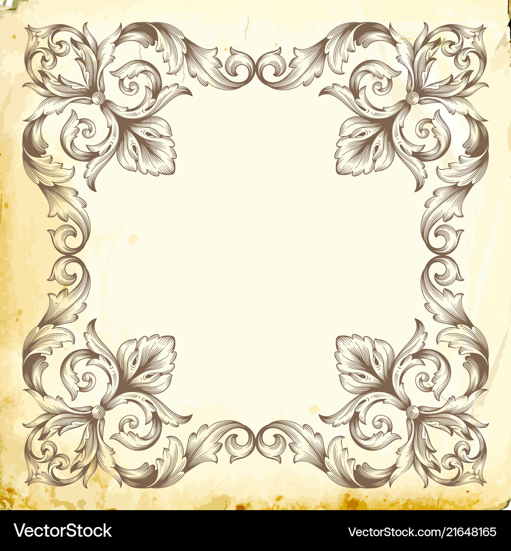 Baroque of vintage elements for design Royalty Free Vector