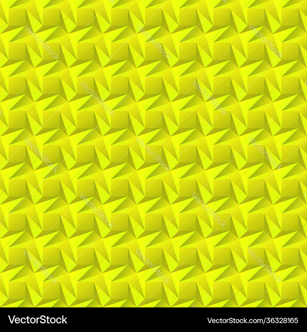 Bright volumetric yellow origami background Vector Image