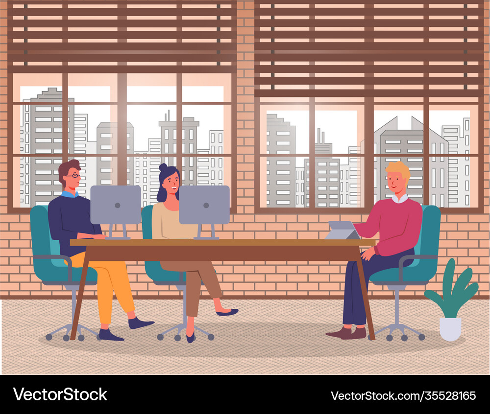 Business meeting conference boss talking Vector Image