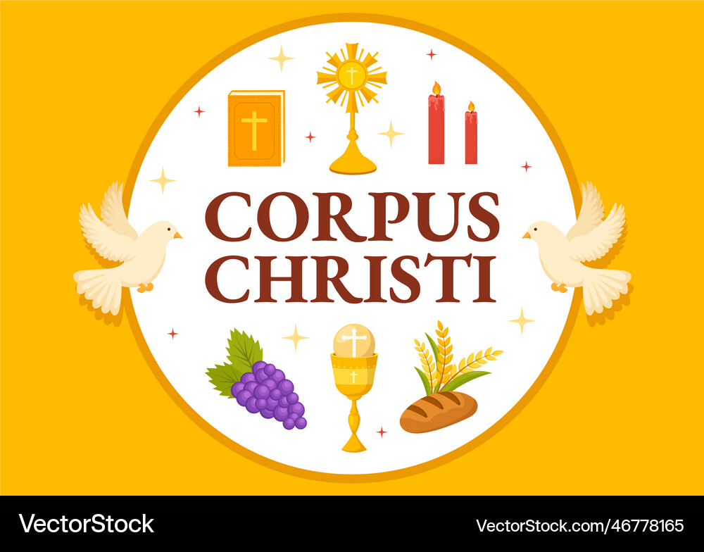Corpus christi catholic religious holiday Vector Image