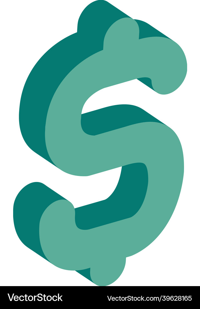 Dollar symbol economy Royalty Free Vector Image