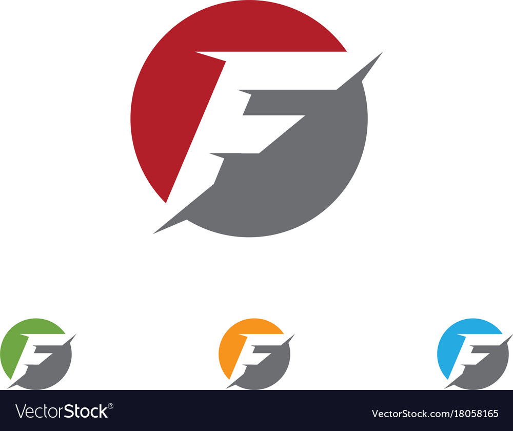 F letter logo and symbols template icons Vector Image