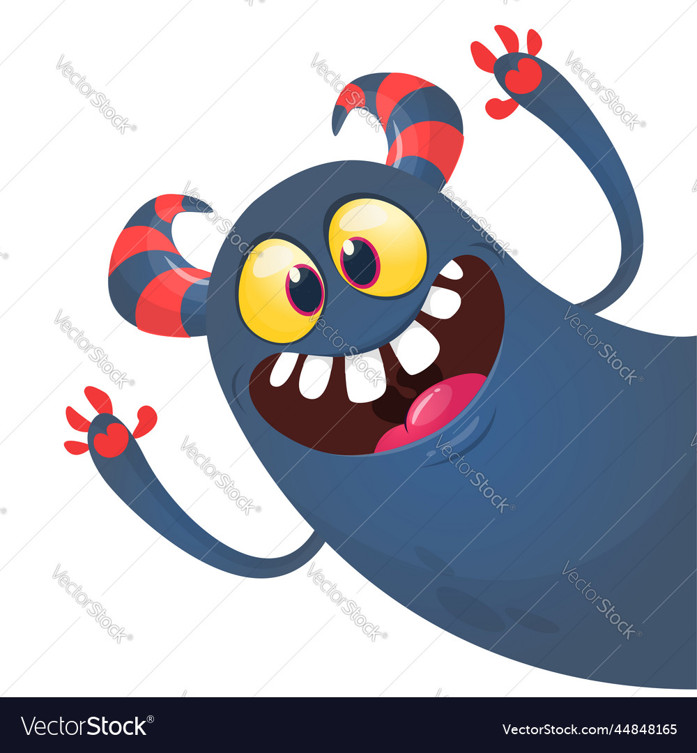 Funny Cartoon Monster Design Character Royalty Free Vector