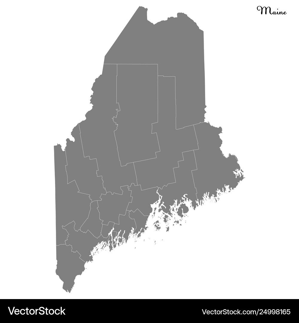 High quality map state united states Royalty Free Vector