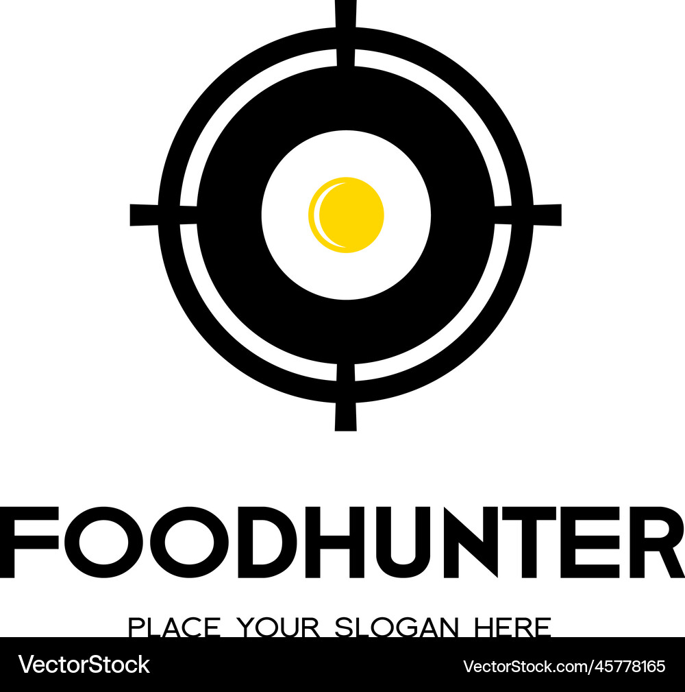 Hunter food logo template this with hunt Vector Image
