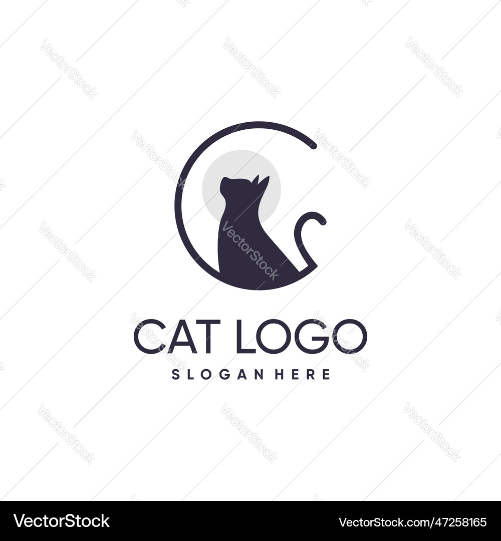 Pet logo design with creative and simple concept Vector Image