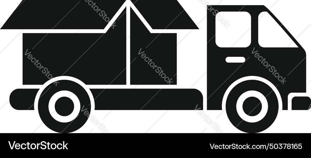 Truck parcel delivery icon simple service Vector Image