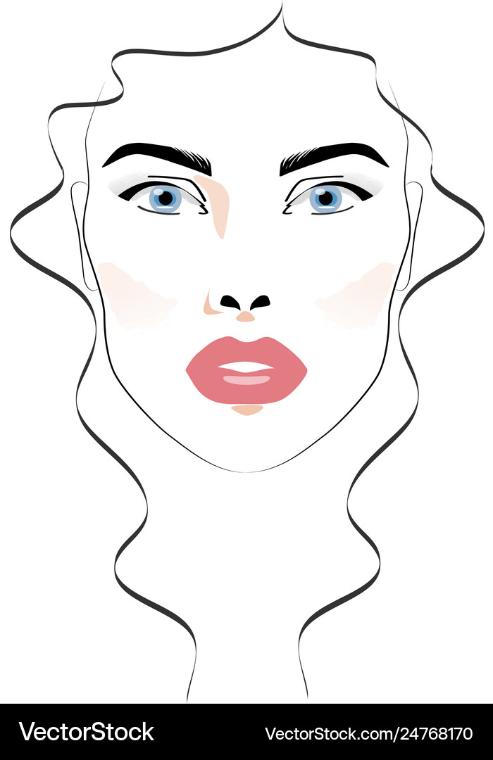 Beautiful woman face Royalty Free Vector Image