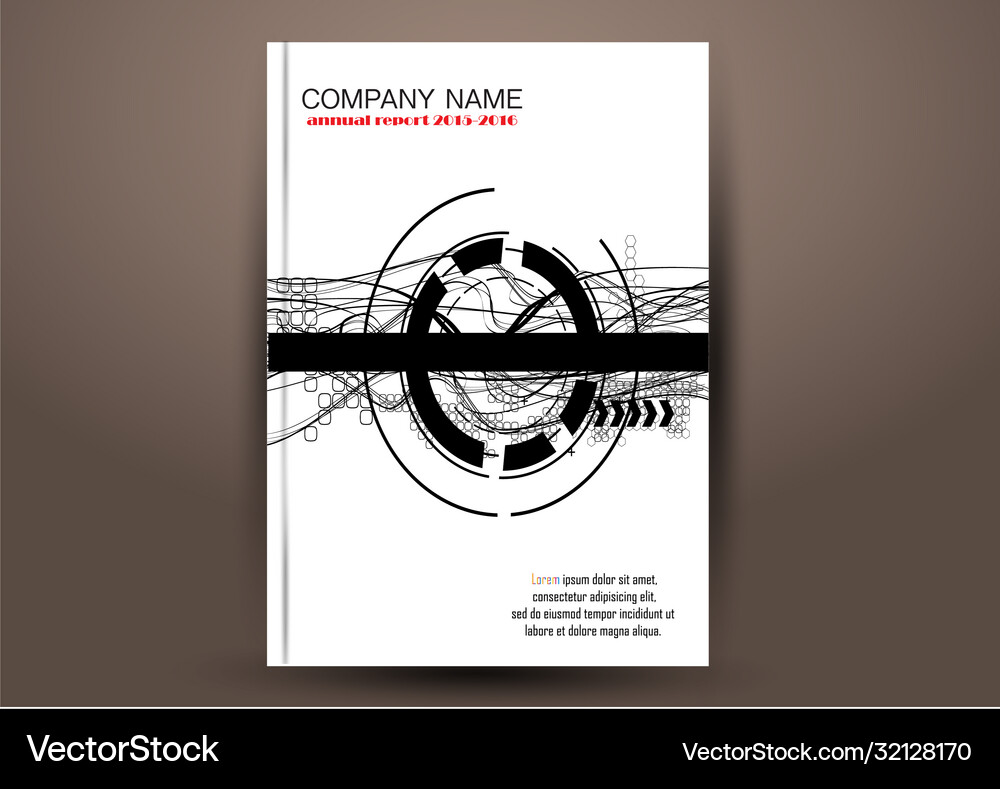 Business report cover abstract template Royalty Free Vector