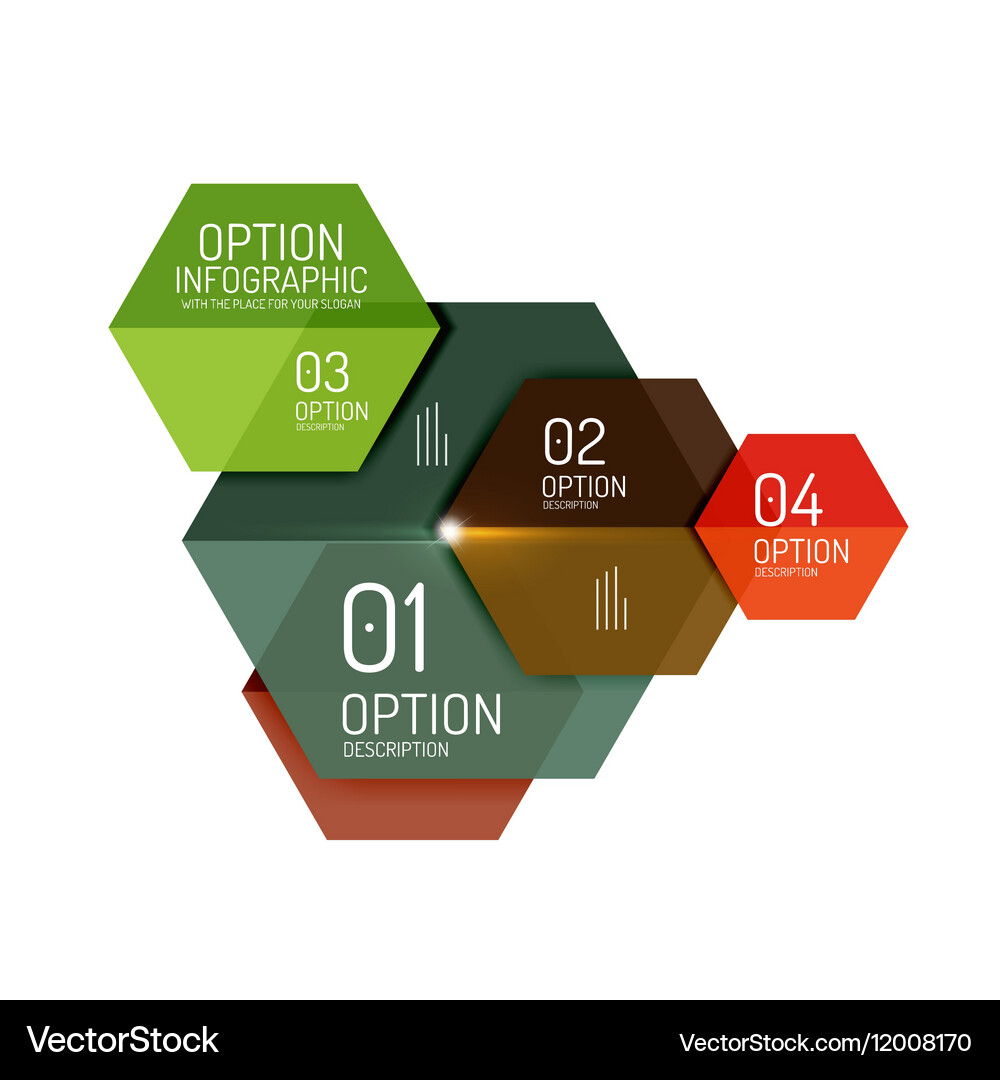 Infographic modern templates - geometric shapes Vector Image