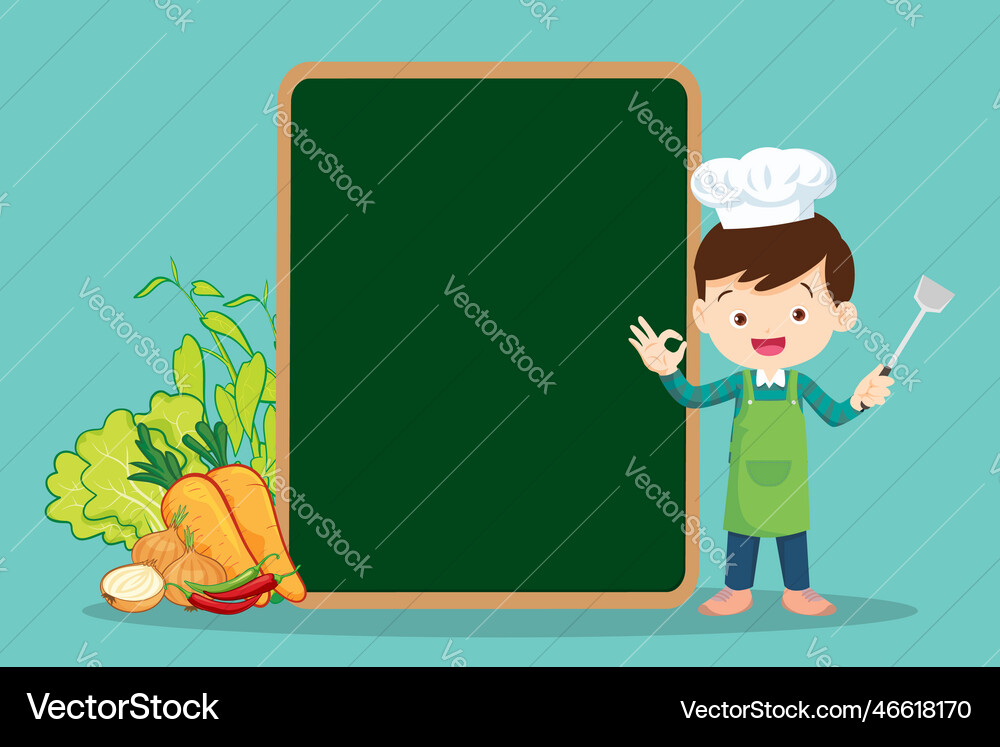 Kids Cooking Class Poster Template Royalty Free Vector Image