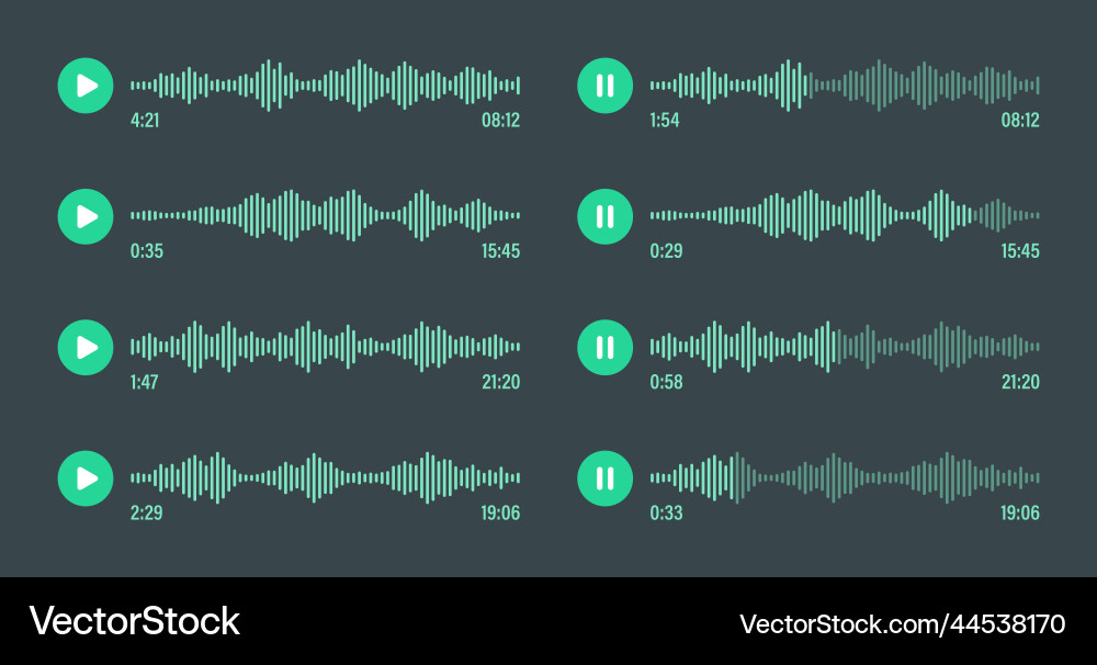 Voice message social media chat conversation Vector Image