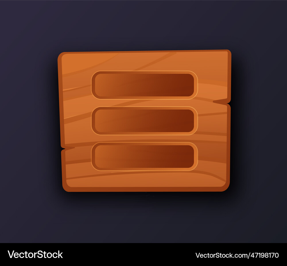 Wooden button list Royalty Free Vector Image - VectorStock