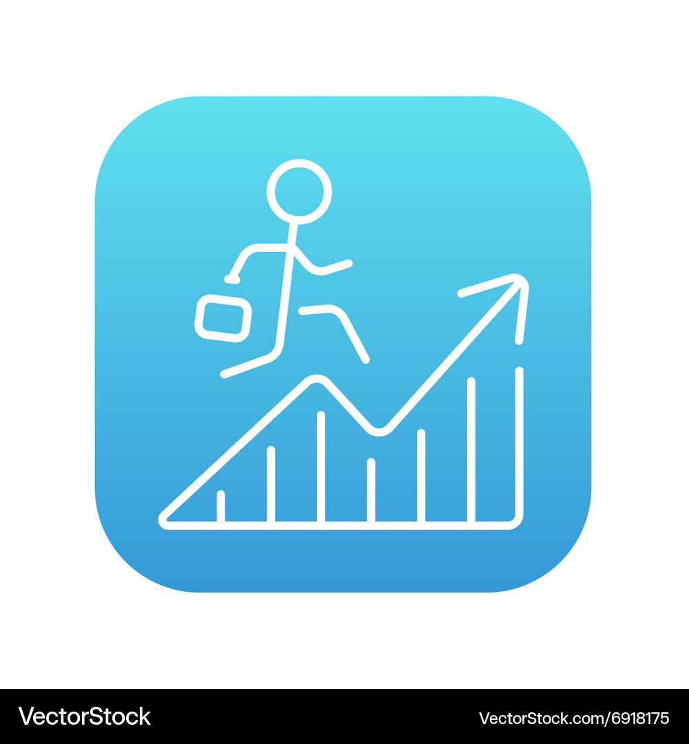 Financial recovery line icon Royalty Free Vector Image