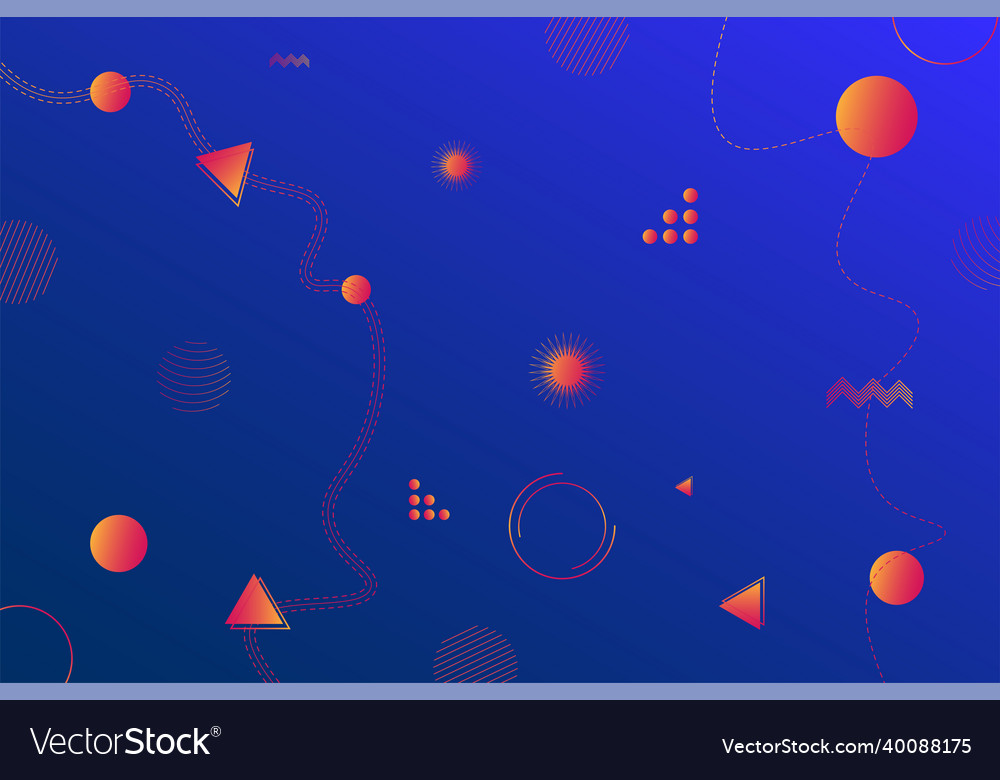 Gradient background and elements template Vector Image