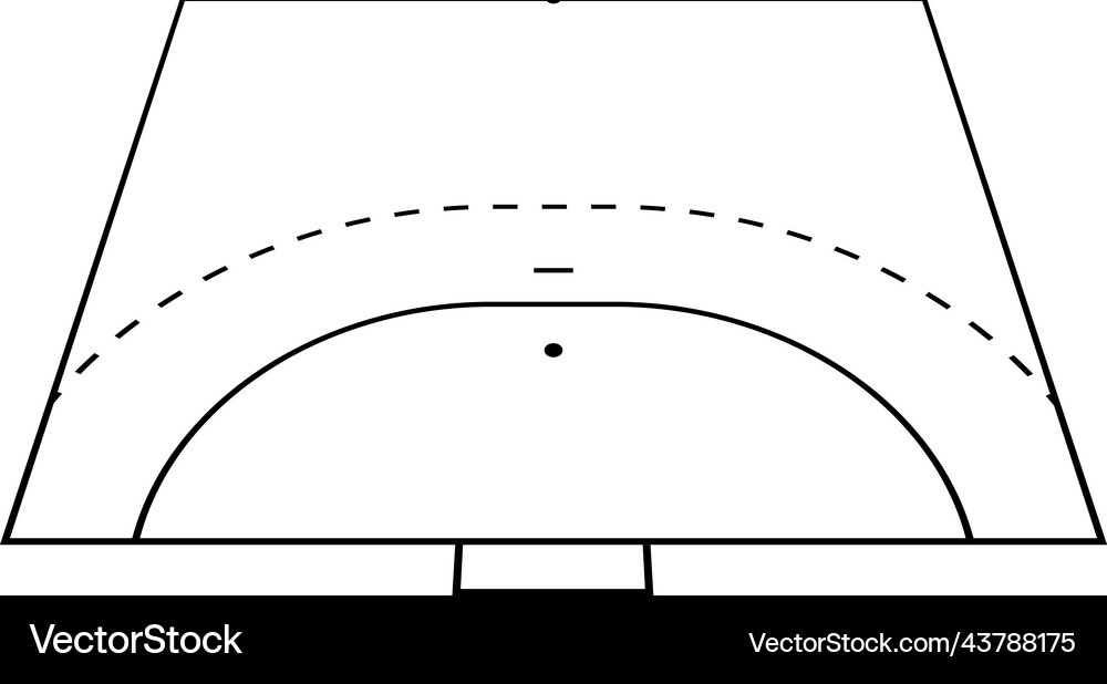 Handball field sport icon Royalty Free Vector Image