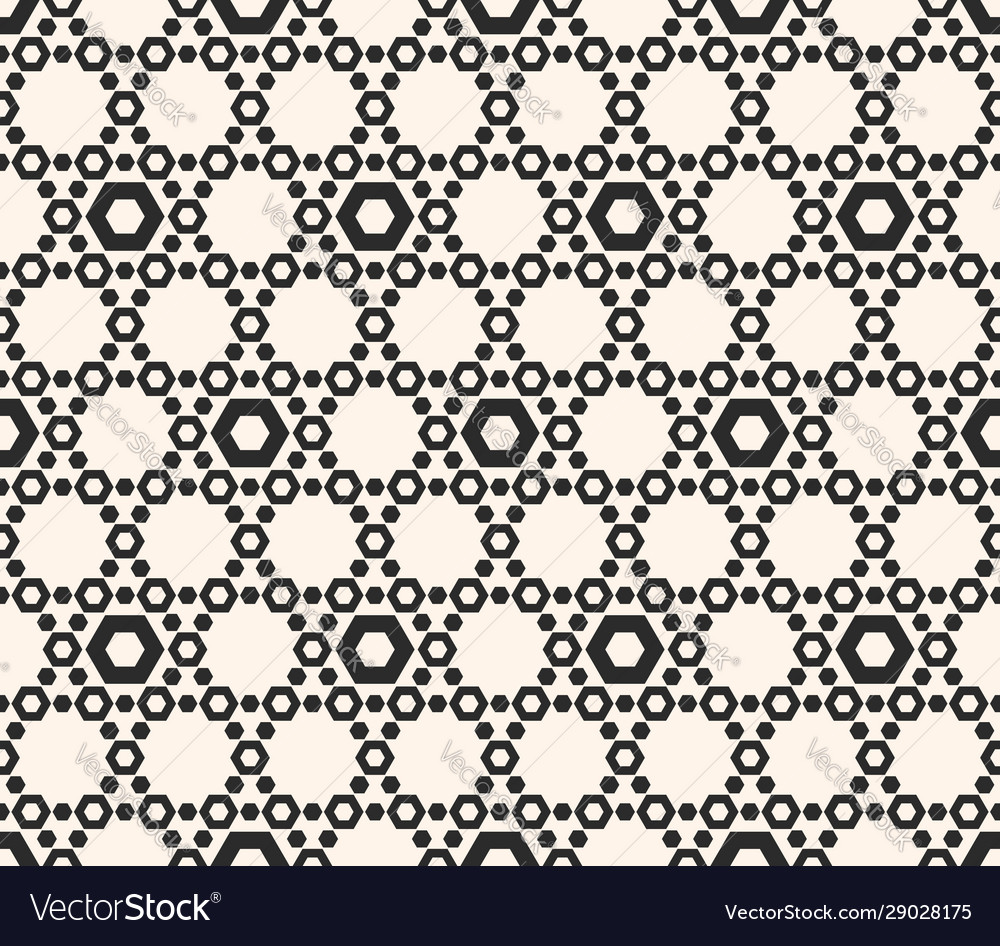 Hexagons texture geometric seamless pattern Vector Image
