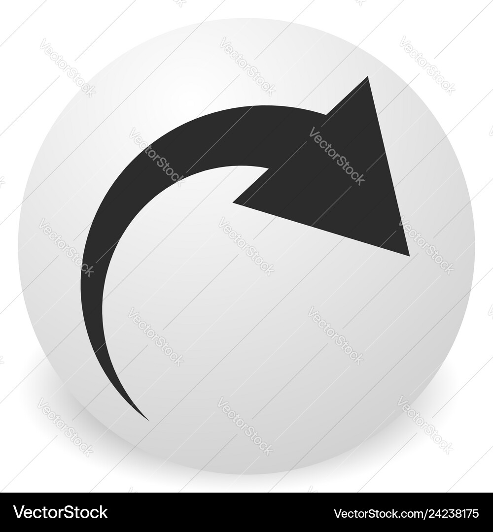 Icon with curved arrow fold twist rotate concept Vector Image