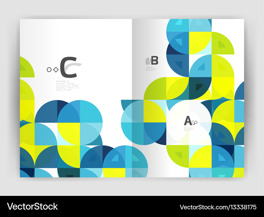 Modern geometric annual report cover Royalty Free Vector