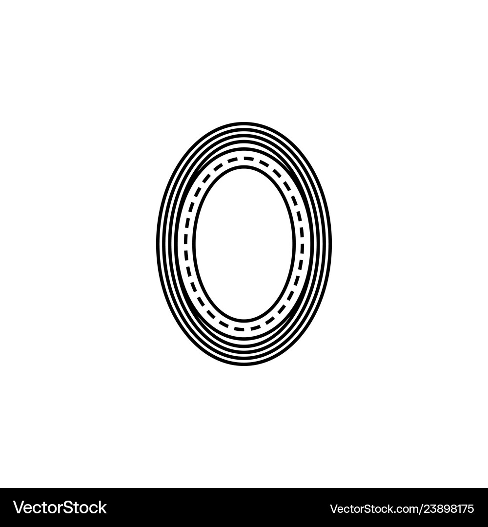Ring road icon element of racing for mobile Vector Image