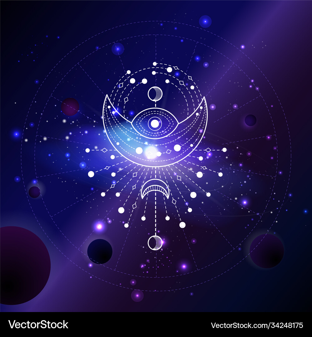 Sacred mystic symbol Royalty Free Vector Image