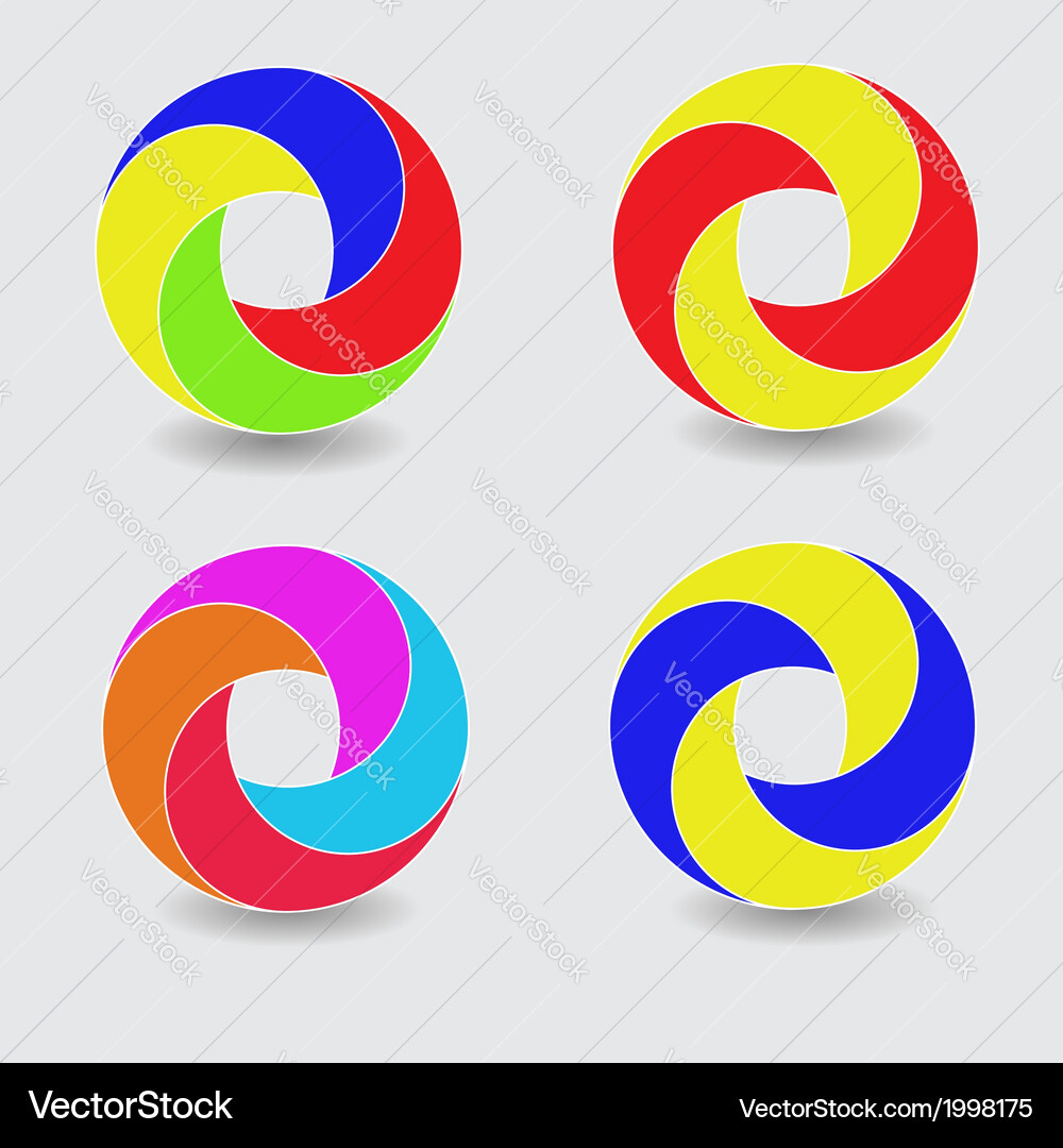 Set of round icons Royalty Free Vector Image - VectorStock