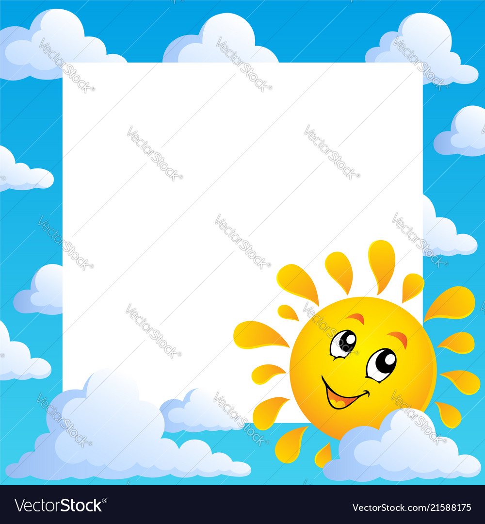 Sun theme frame 1 Royalty Free Vector Image - VectorStock