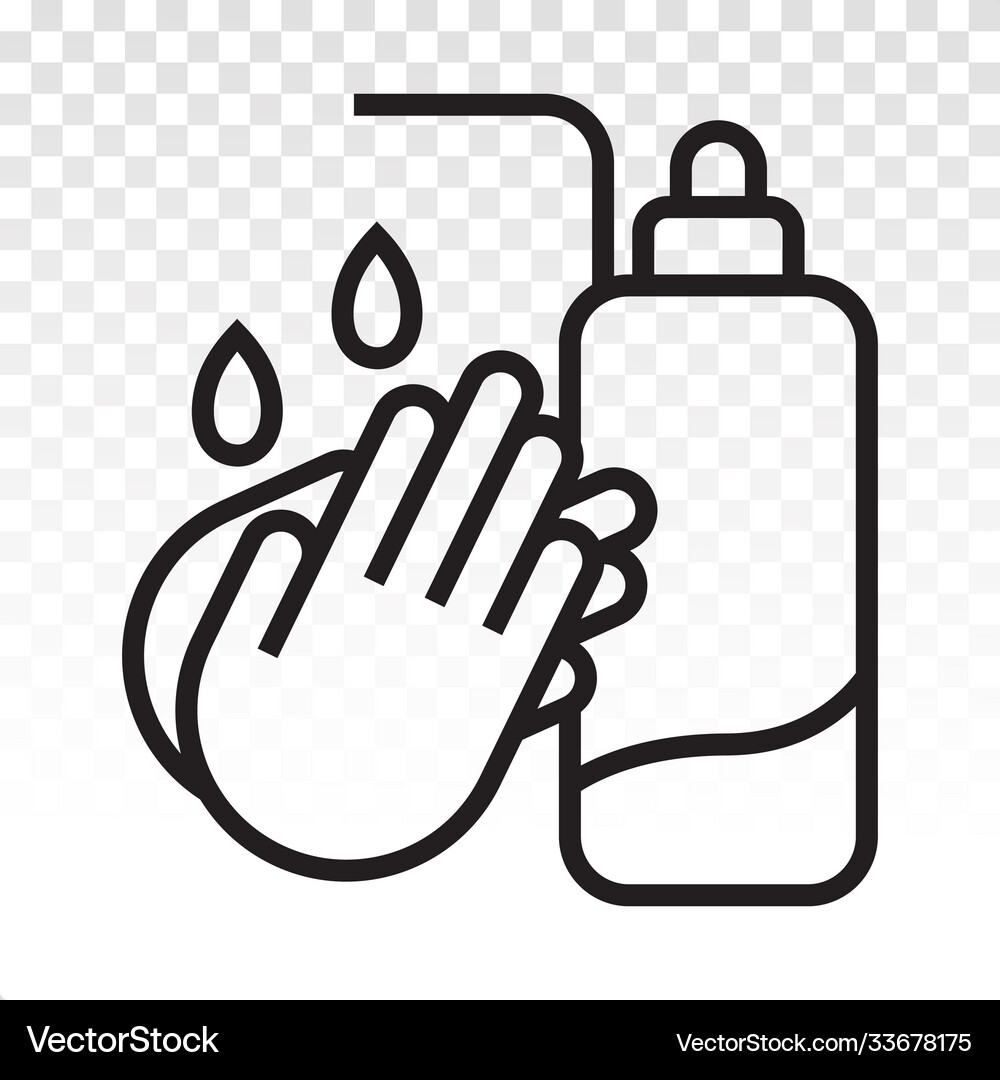 Washing hands wash hand thoroughly with soap Vector Image