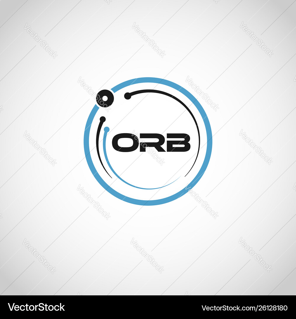 Abstract blue circle technology logo sign symbol Vector Image