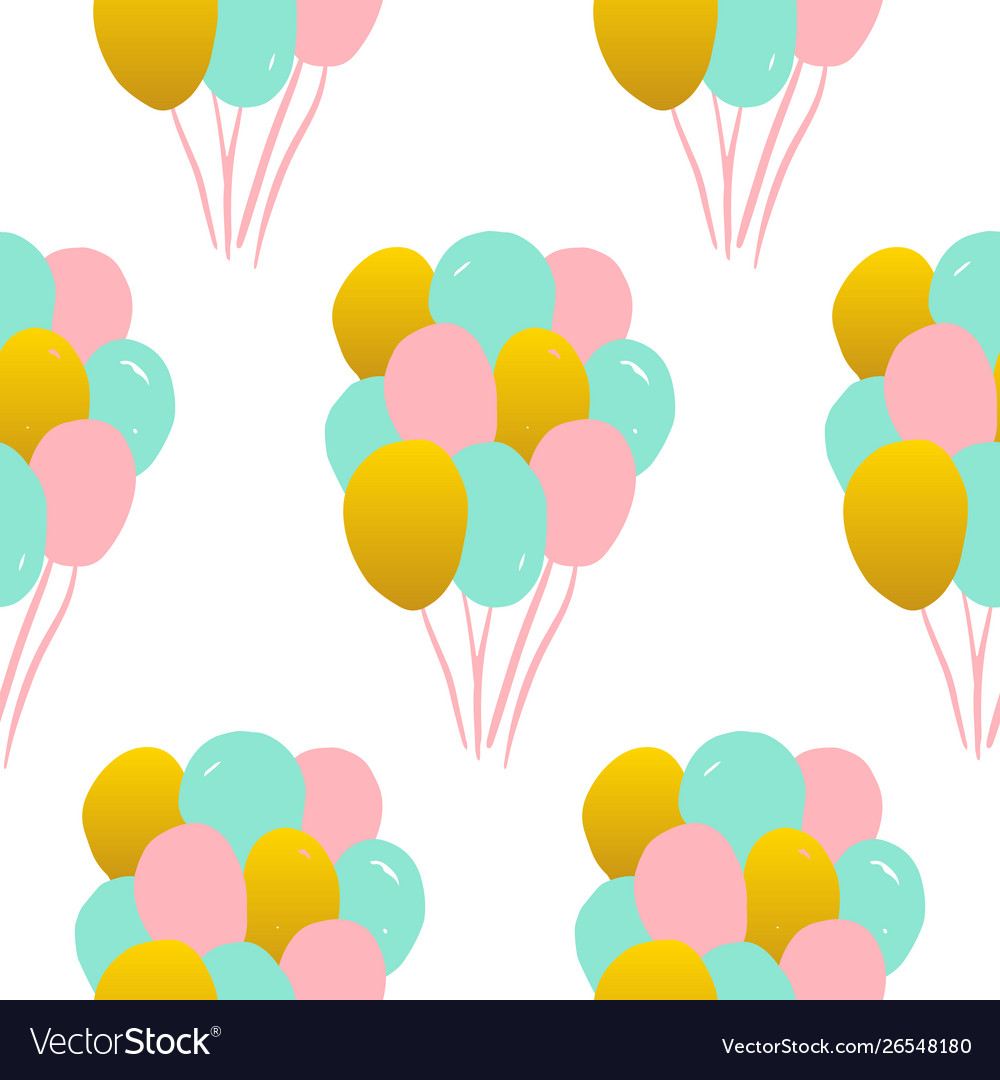 Balloons seamless pattern Royalty Free Vector Image