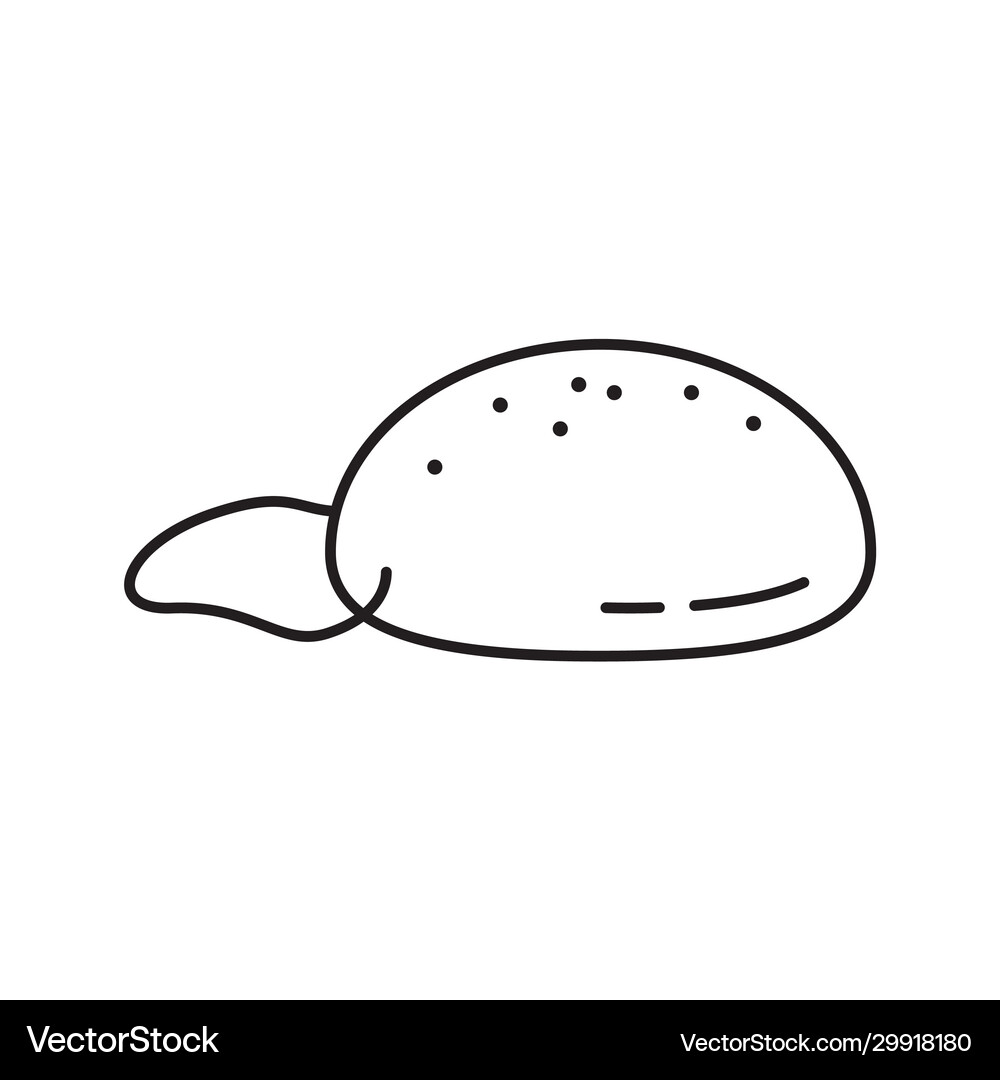 Beauty sponge konjac with thread icon black Vector Image
