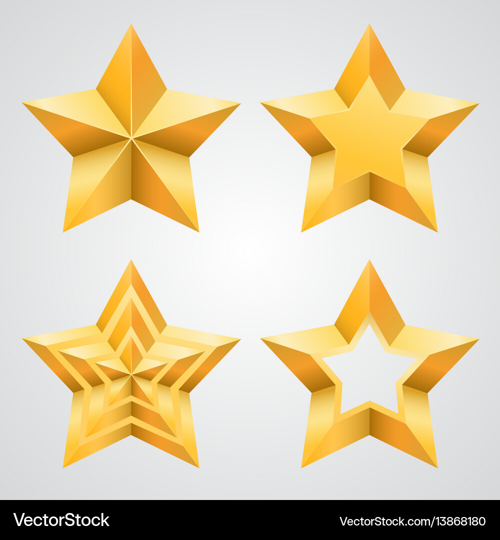 Collection of stars Royalty Free Vector Image - VectorStock