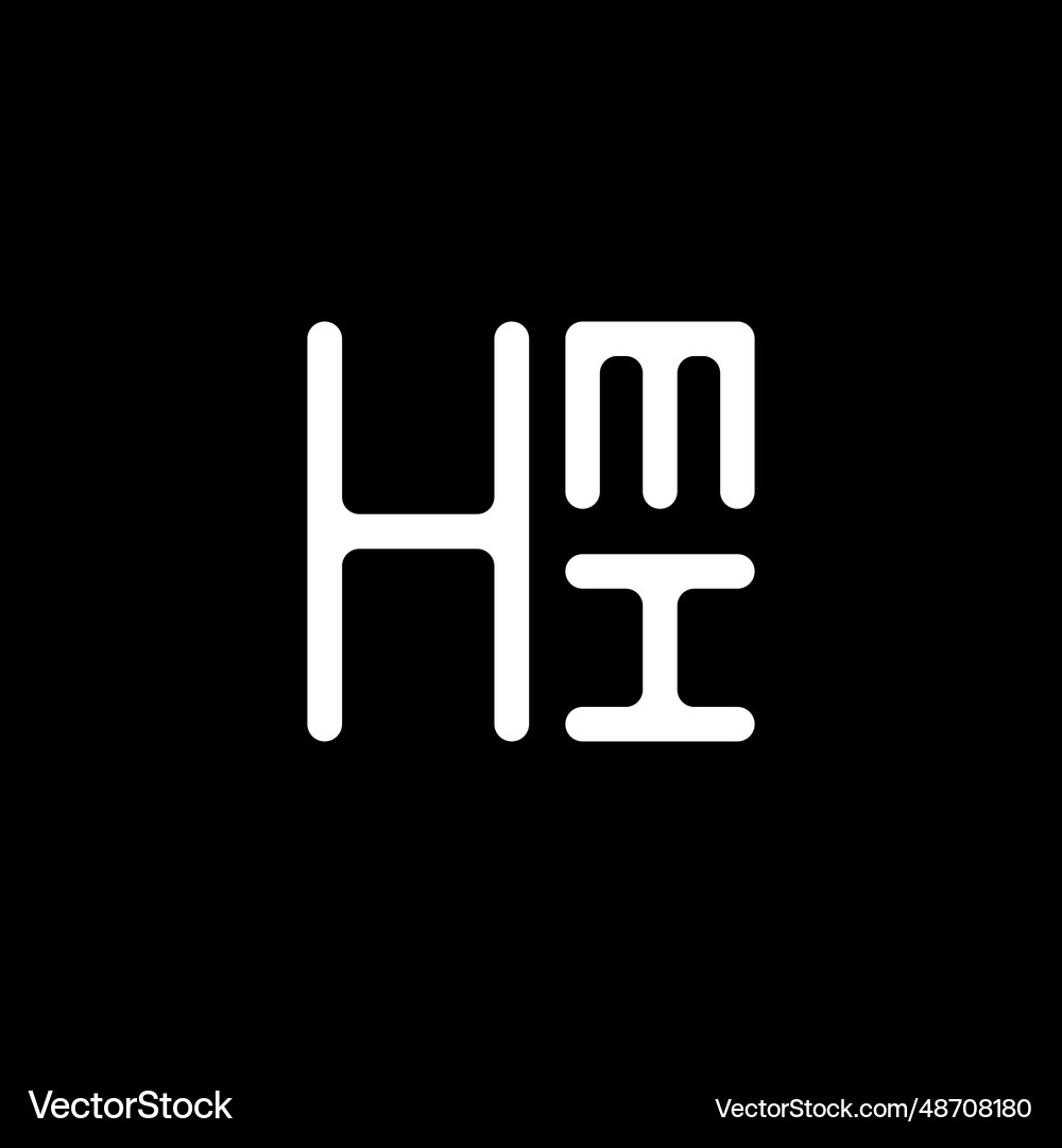 Hmi letter logo design simple and modern Vector Image