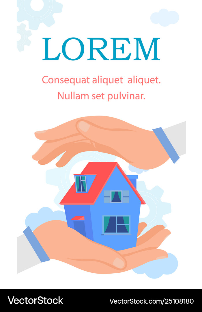 Home insurance service brochure template Vector Image