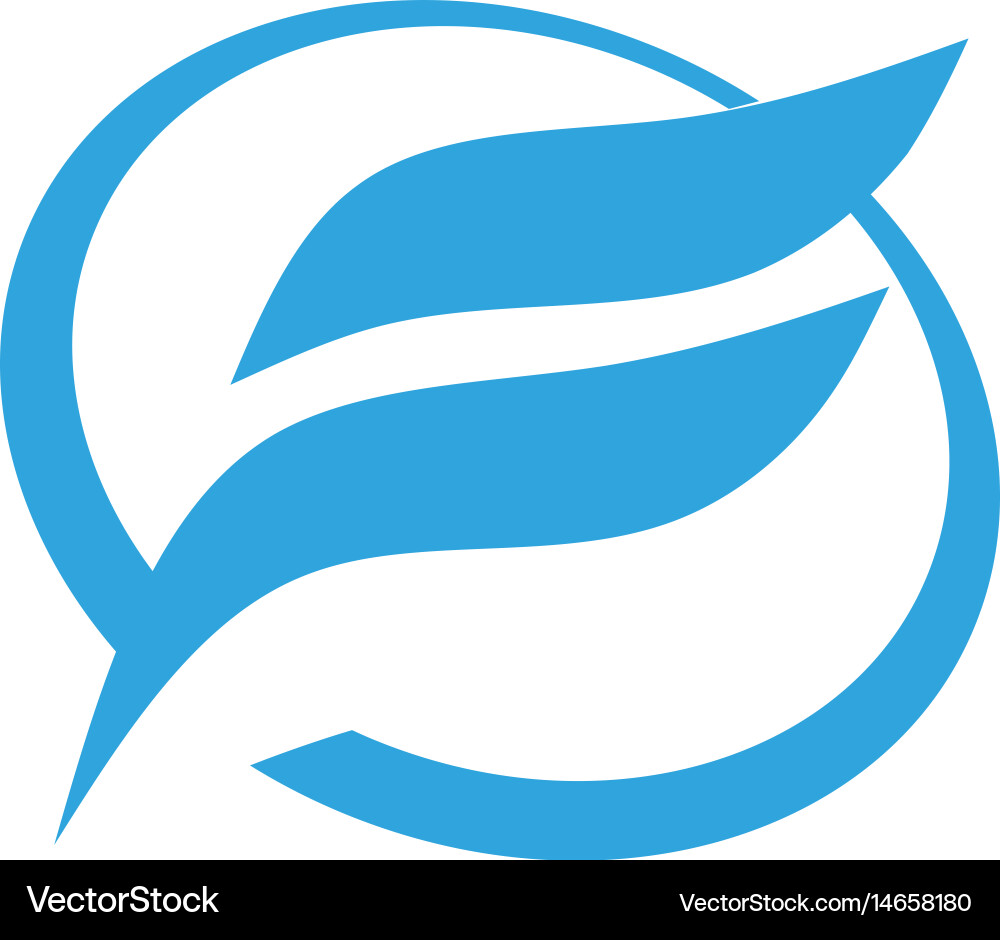 Letter f with circle logo Royalty Free Vector Image