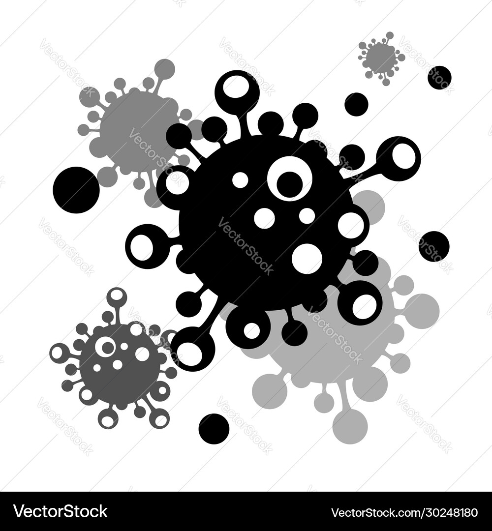 Mers corona virus icon shape biological hazard Vector Image