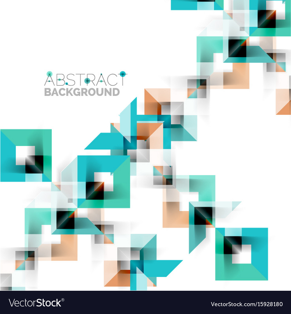 Modern square geometric pattern design on white Vector Image