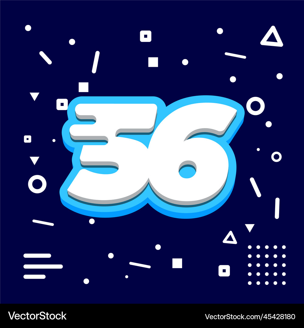 Number 56 3d speed modern icon Royalty Free Vector Image