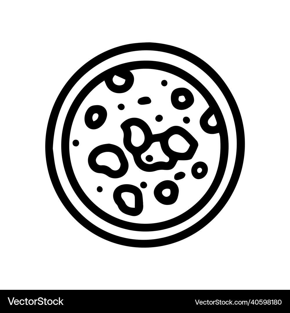 Pozole line doodle simple icon design Royalty Free Vector