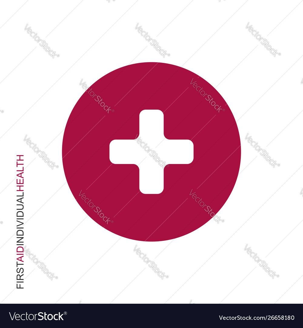 Red Cross First Aid Symbol Royalty Free Vector Image