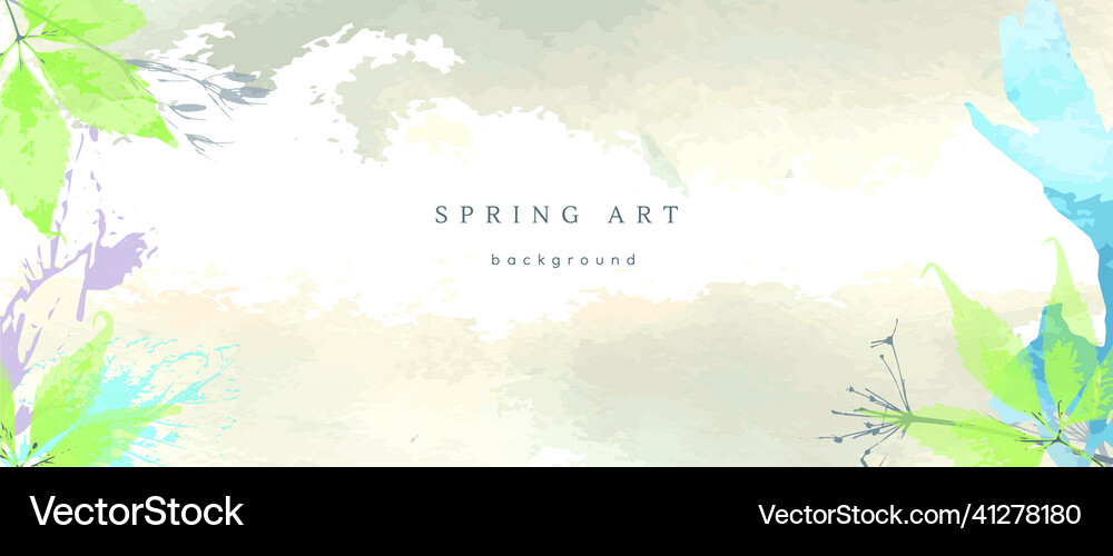 Spring season background pastel banner blue Vector Image
