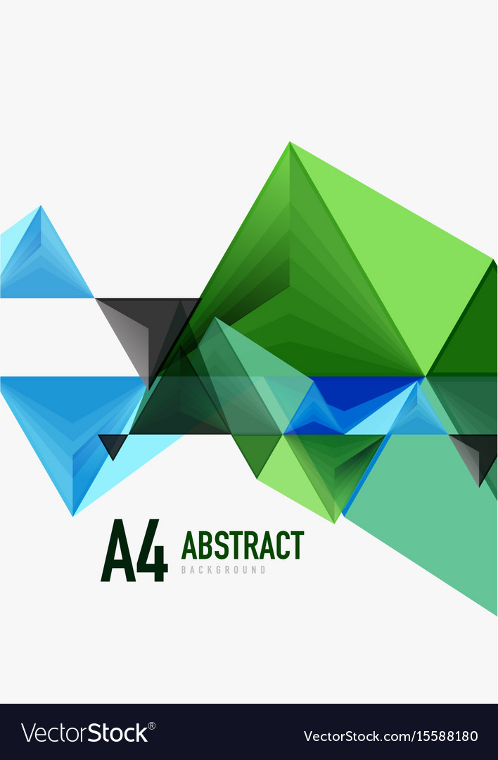 Triangular low poly a4 size geometric Royalty Free Vector