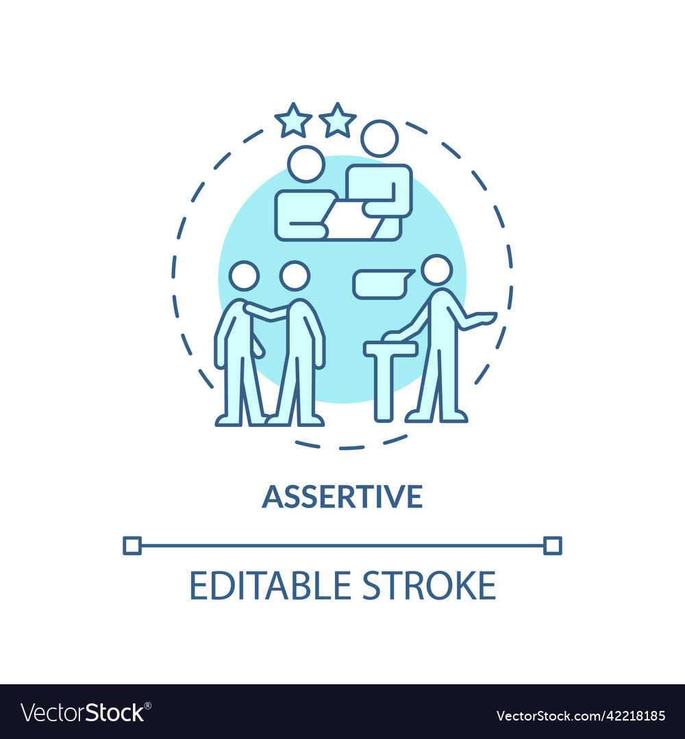 Assertive turquoise concept icon Royalty Free Vector Image Assertive turquoise concept icon Royalty Free Vector Image