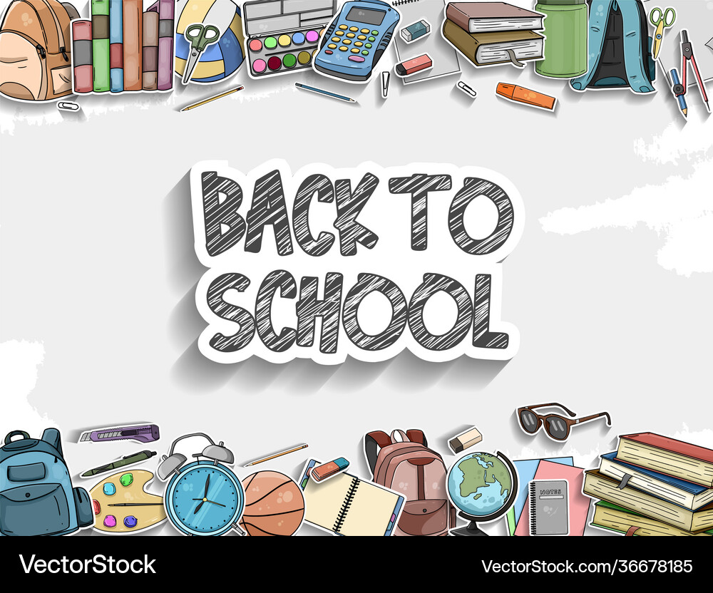 Back to school design with colorful education Vector Image