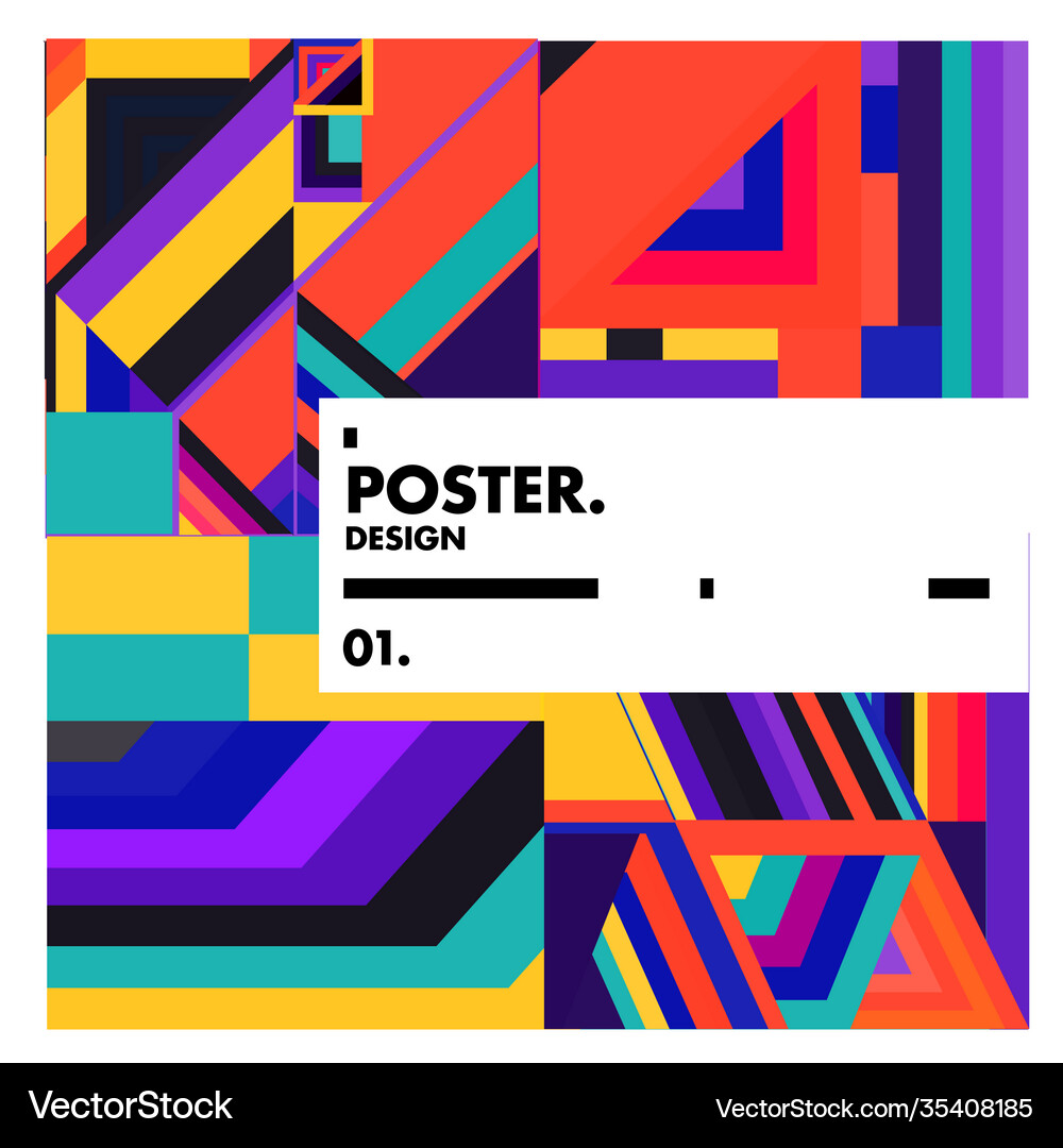 Geometric colorful pattern for poster and banner Vector Image