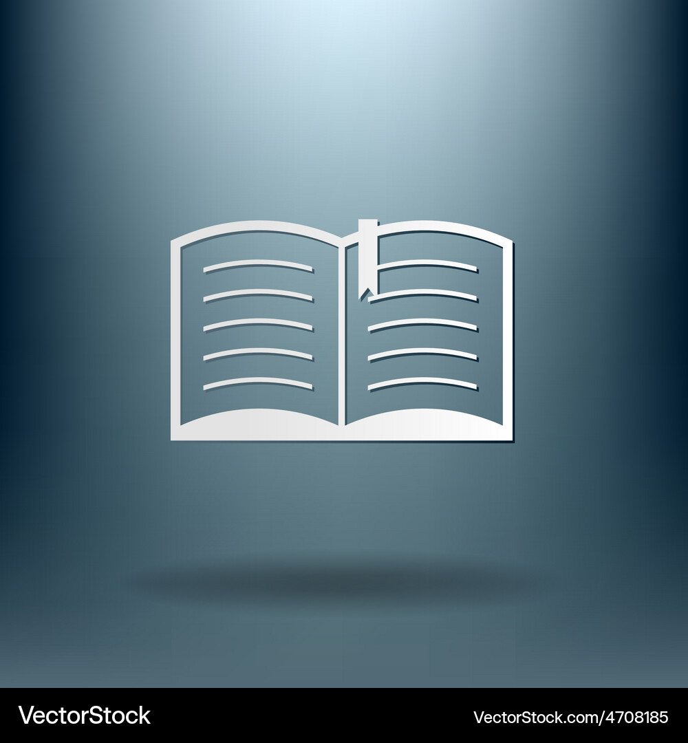 Open book education sign symbol icon Royalty Free Vector