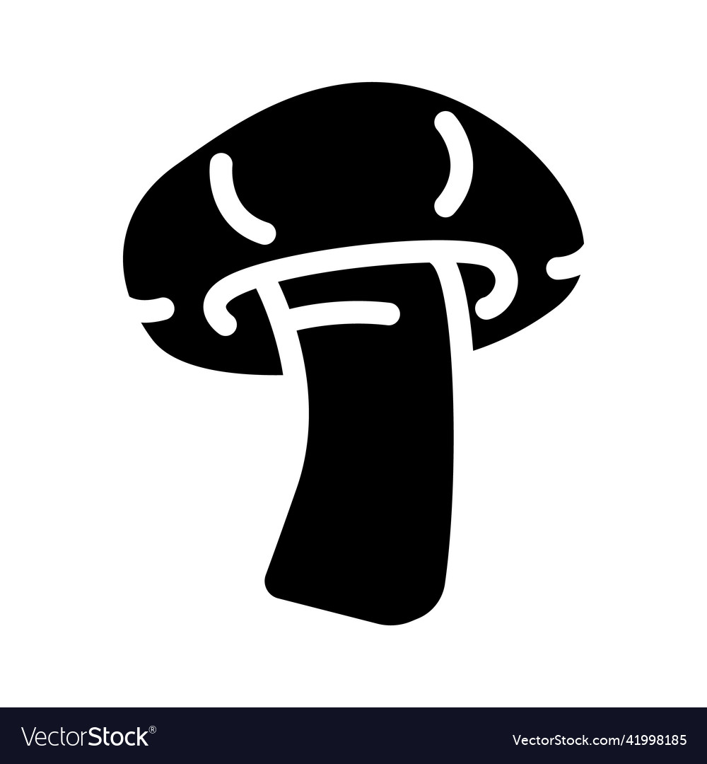 Shitake mushroom glyph icon Royalty Free Vector Image Shitake mushroom glyph icon Royalty Free Vector Image