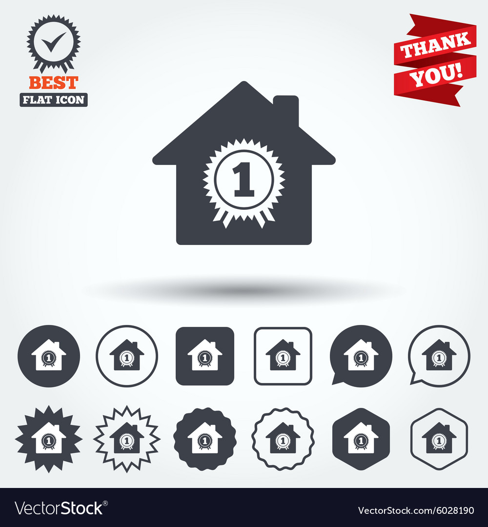 Best home first place award icon Royalty Free Vector Image Best home first place award icon Royalty Free Vector Image