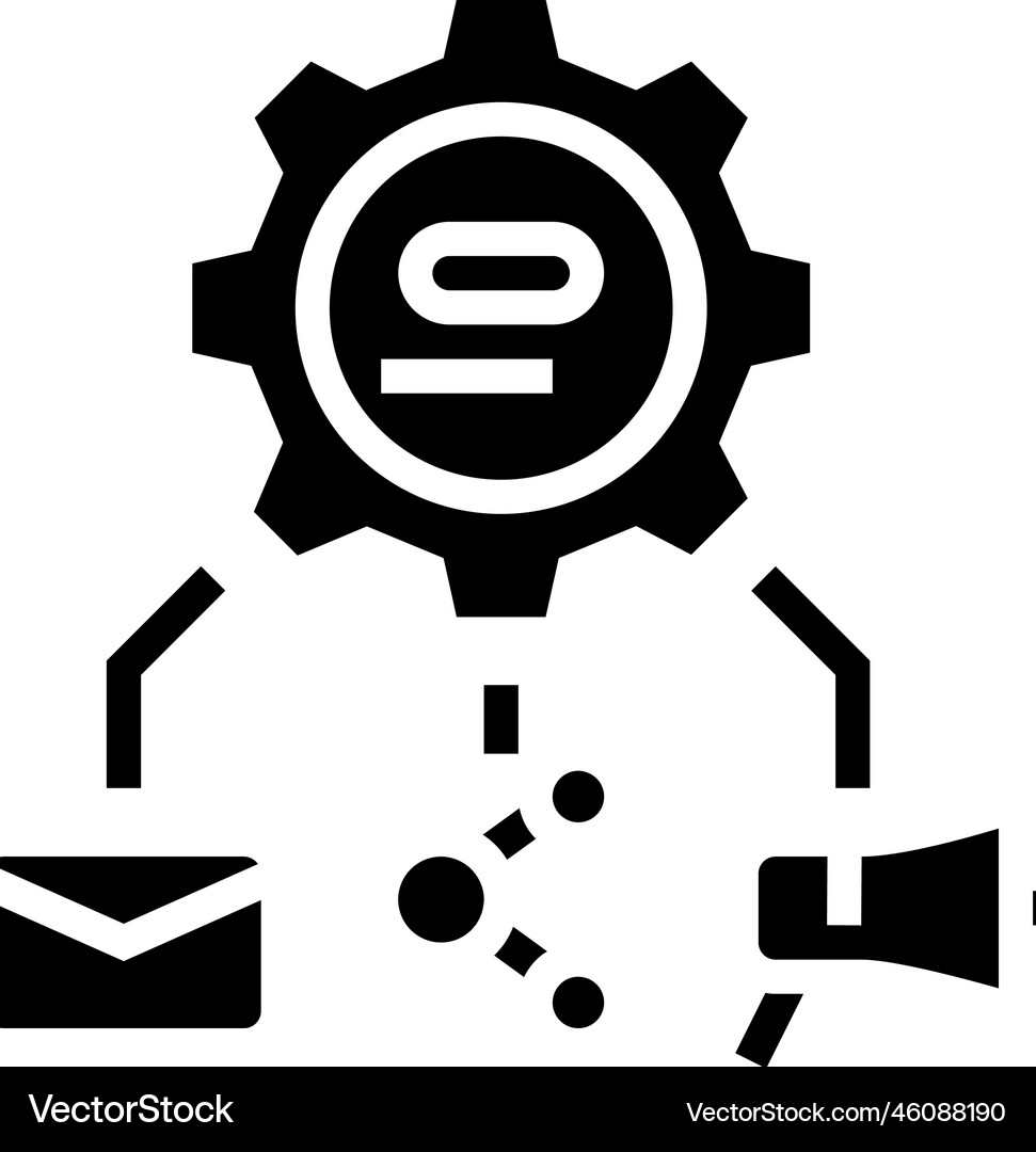 Campaign production deployment marketing glyph Vector Image